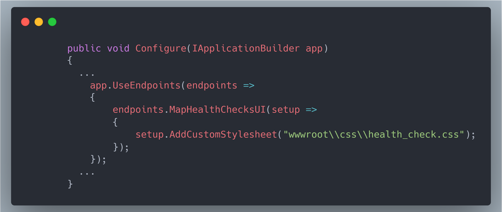 Implement Health Check Middleware on Asp.NET Core 3.1 Web App